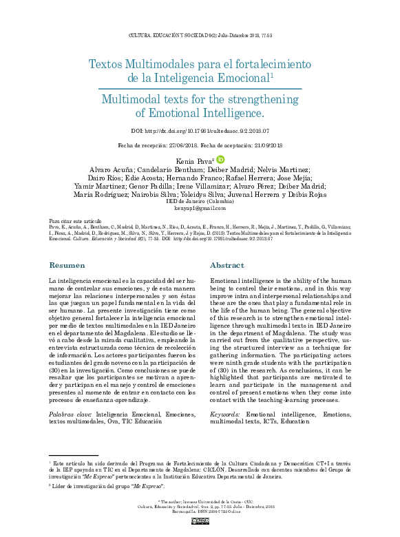 (PDF) Textos Multimodales para el fortalecimiento de la Inteligencia ...