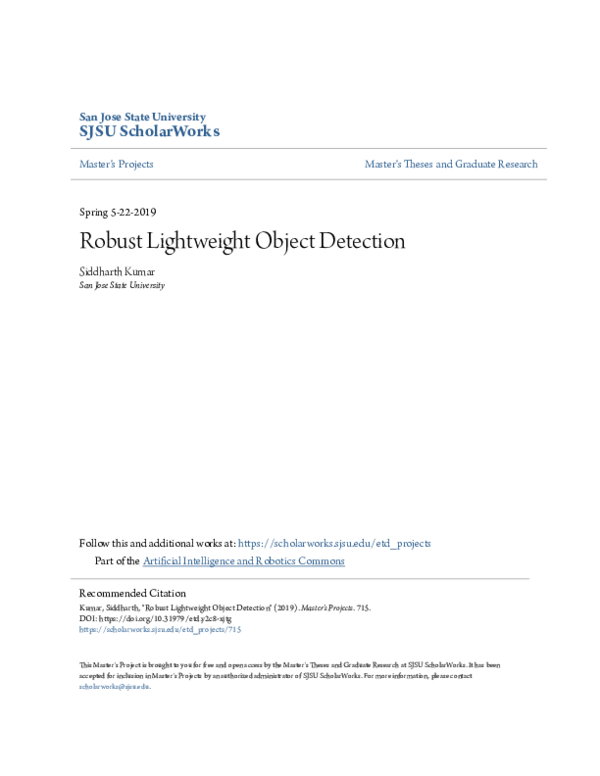 (PDF) Robust Lightweight Object Detection
