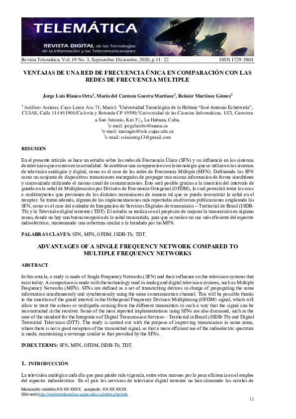 (PDF) Advantages of a Single Frequency Network Compared to Multiple ...