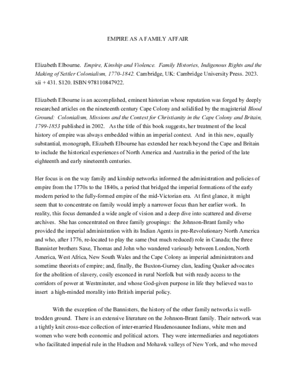 (PDF) EMPIRE AS A FAMILY AFFAIR