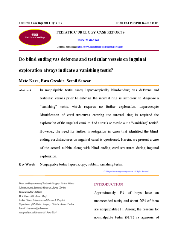 (PDF) Do blind ending vas deferens and testicular vessels on inguinal ...