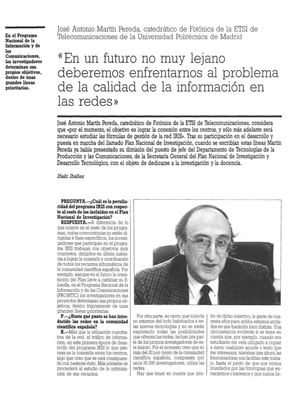 (PDF) Entrevista a José Antonio Martín Pereda: "En un futuro no muy ...