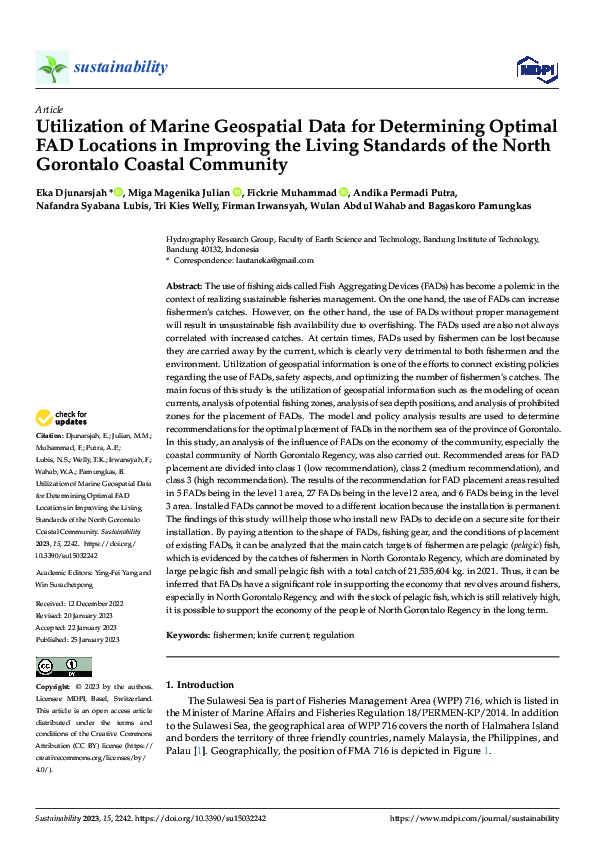 (PDF) Utilization of Marine Geospatial Data for Determining Optimal FAD Locations in Improving ...