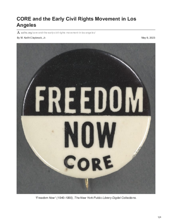 Core Civil Rights Movement