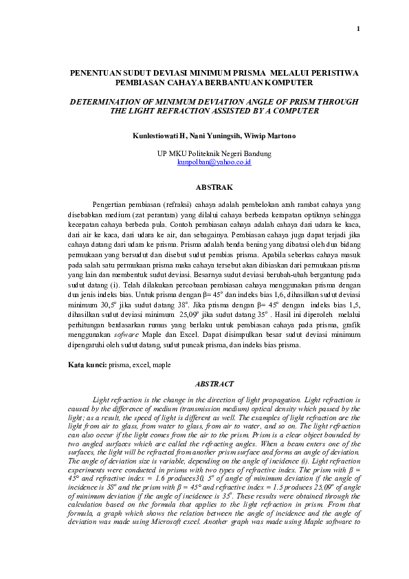 (PDF) Penentuan Sudut Deviasi Minimum Prisma Melalui Peristiwa ...