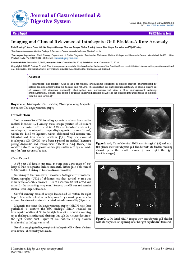 (PDF) Imaging and Clinical Relevance of Intrahepatic Gall Bladder-A ...