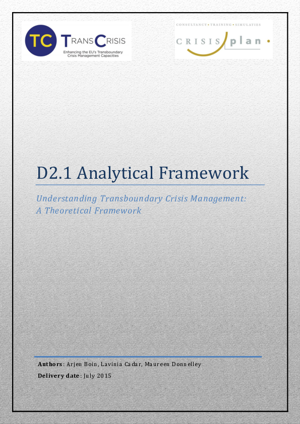 (PDF) Understanding Transboundary Crisis Management: A Theoretical ...