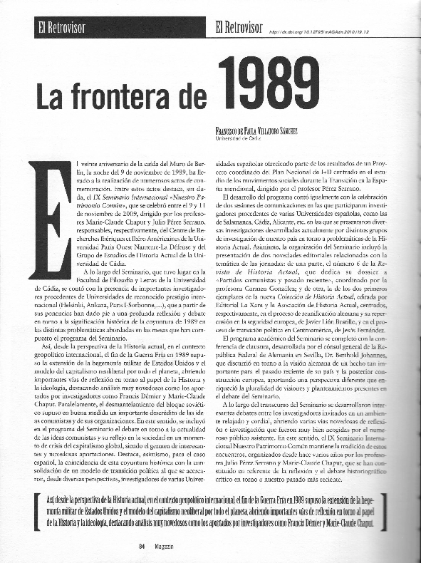 (PDF) La Frontera De 1989