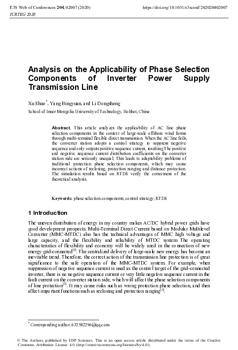 (PDF) Analysis on the Applicability of Phase Selection Components of ...
