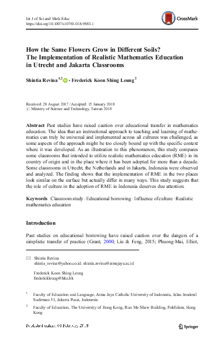 (PDF) How the Same Flowers Grow in Different Soils? The Implementation ...