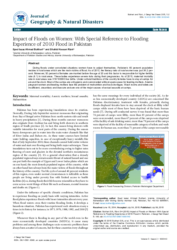 (PDF) Impact of Floods on Women: With Special Reference to Flooding ...