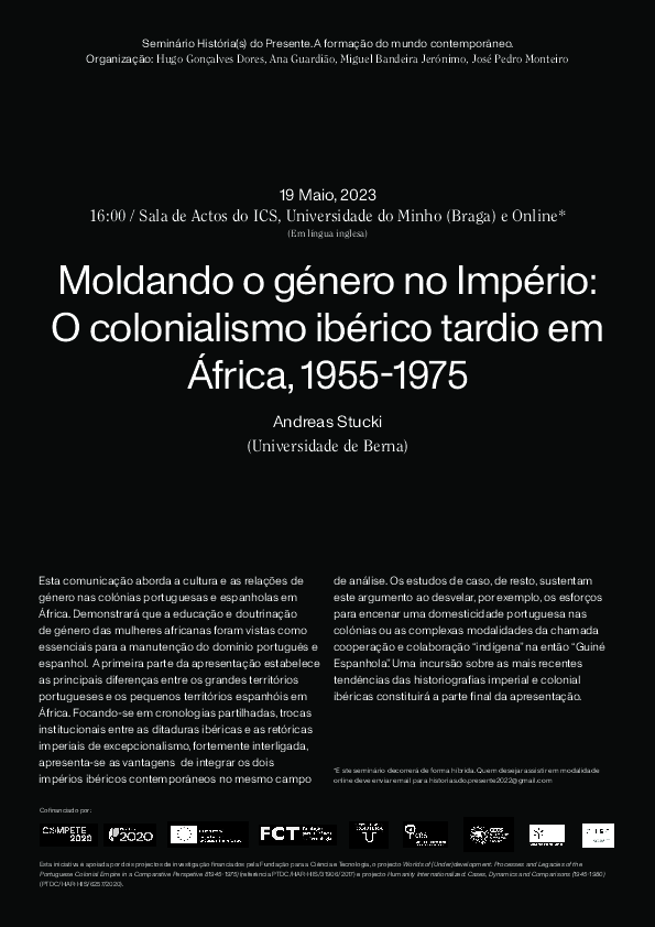 (PDF) Andreas Stucki (Universidade de Berna), "Engendering Empire: Late ...