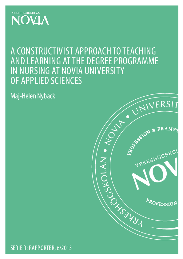 (PDF) A constructivist approach to teaching and learning at the degree programme in nursing at ...