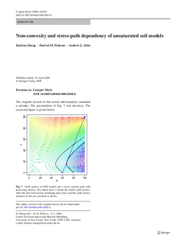 (PDF) Non-convexity and stress-path dependency of unsaturated soil models | Andrew Abbo ...