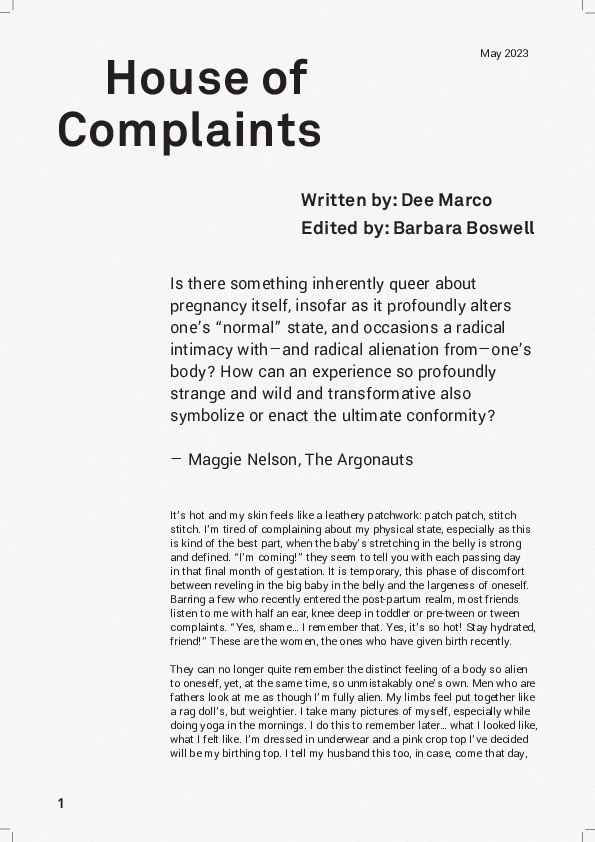 (PDF) House of Complaints