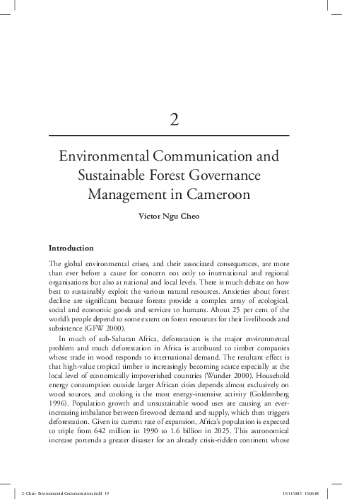 (PDF) Environmental Communication and Sustainable Forest Governance ...