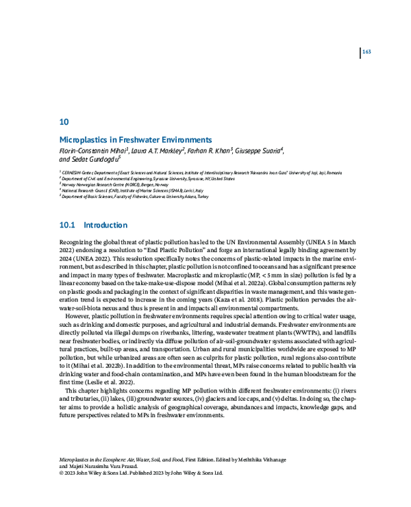 (PDF) Microplastics in Freshwater Environments