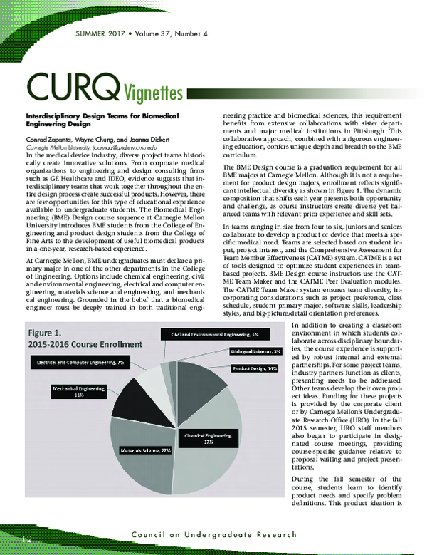 (PDF) Interdisciplinary Design Teams for Biomedical Engineering Design
