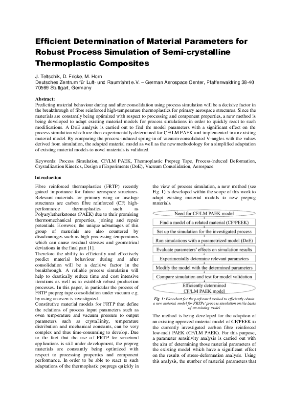 (PDF) Efficient Determination of Material Parameters for Robust Process Simulation of Semi ...