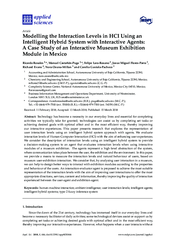 (PDF) Modelling the Interaction Levels in HCI Using an Intelligent ...