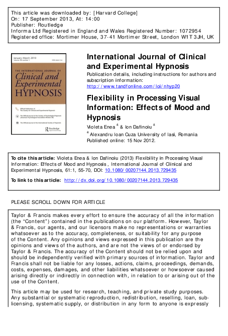 (PDF) Flexibility in Processing Visual Information:Effects of Mood and ...