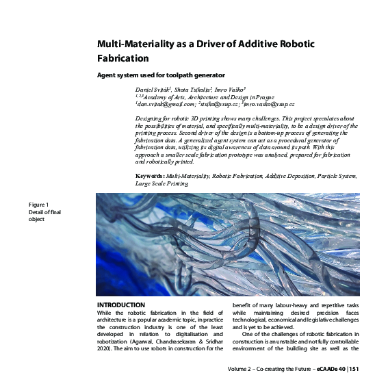 (PDF) Multimateriality as a Driver of Additive Robotic Fabrication ...