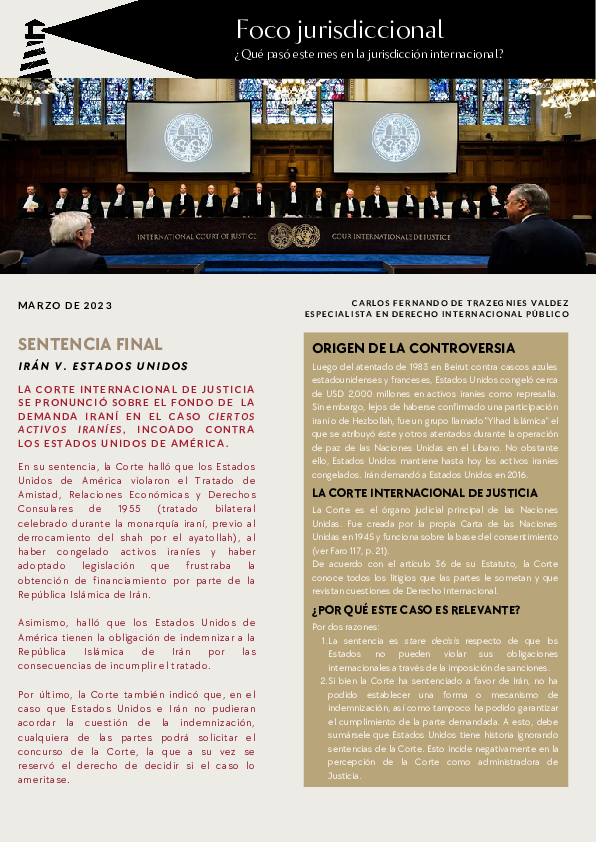 (PDF) Foco jurisdiccional - Marzo 2023