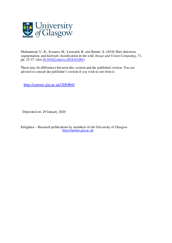 (PDF) Hair detection, segmentation, and hairstyle classification in the ...