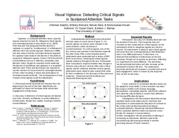 (PDF) Performance and Assessment of Accuracy in a Visual Sustained ...