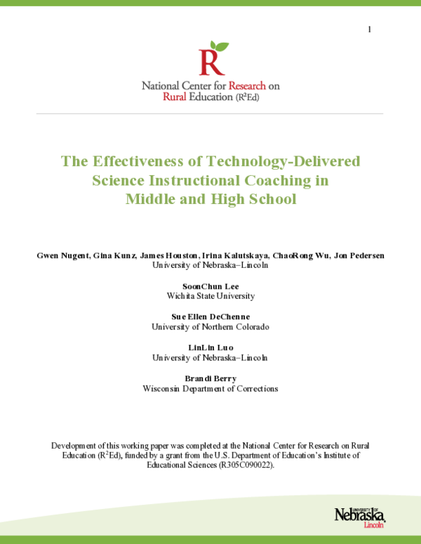 (PDF) The Effectiveness of Technology-Delivered Science Instructional ...
