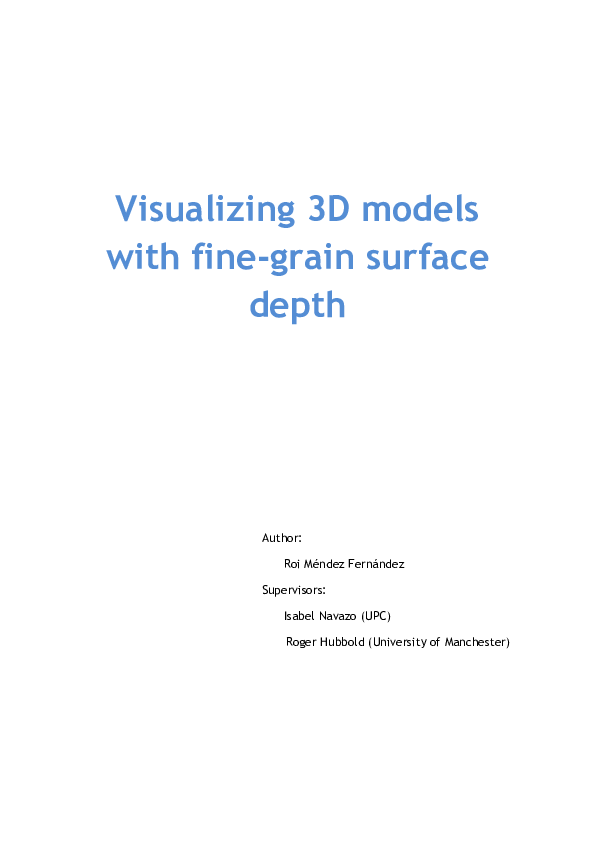 (PDF) Visualizing 3D models with fine-grain surface dept