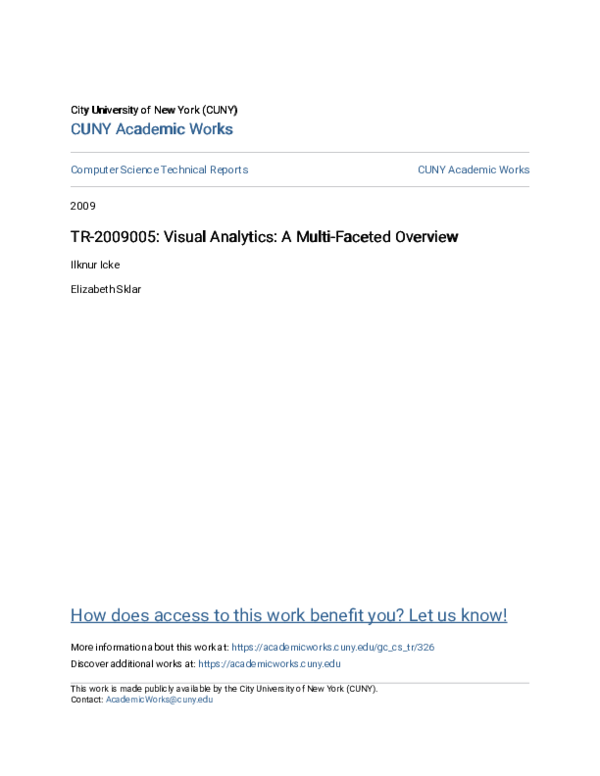 (PDF) TR-2009005: Visual Analytics: A Multi-Faceted Overview | Eilysha ...