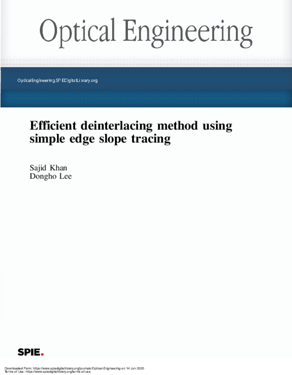 Pdf Efficient Deinterlacing Method Using Simple Edge Slope Tracing 4014