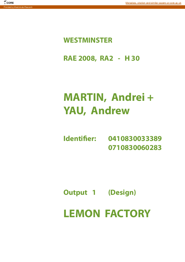 (PDF) Lemon Factory Extension