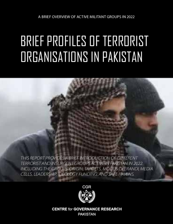 (PDF) BRIEF PROFILES OF TERRORIST ORGANISATIONS IN PAKISTAN