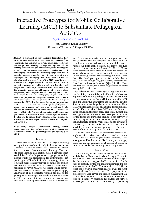 (PDF) Interactive Prototypes to Foster Pedagogical Activities for Mobile Collaborative Learning ...