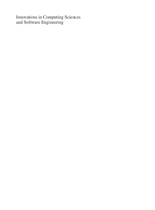 (PDF) Innovations in Computing Sciences and Software Engineering