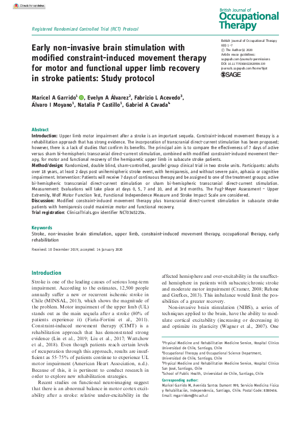 (PDF) Early non-invasive brain stimulation with modified constraint ...