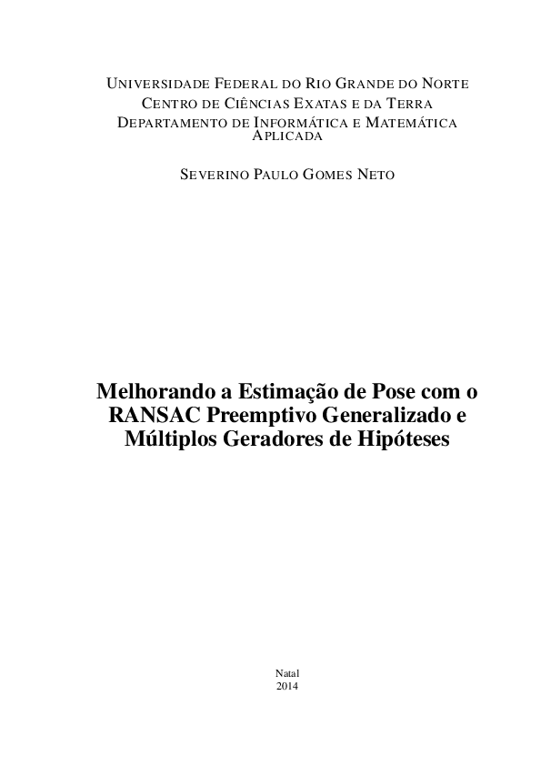 Melhorando a estimação de pose com o RANSAC preemptivo generalizado e ...