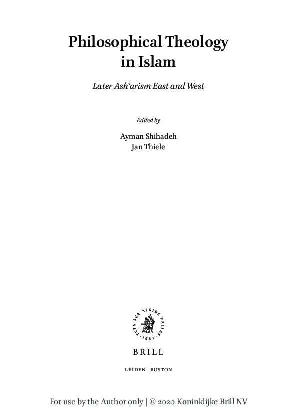 (PDF) Ash'arism through an Akbari Lens The Two “Tahqiqs” in the ...