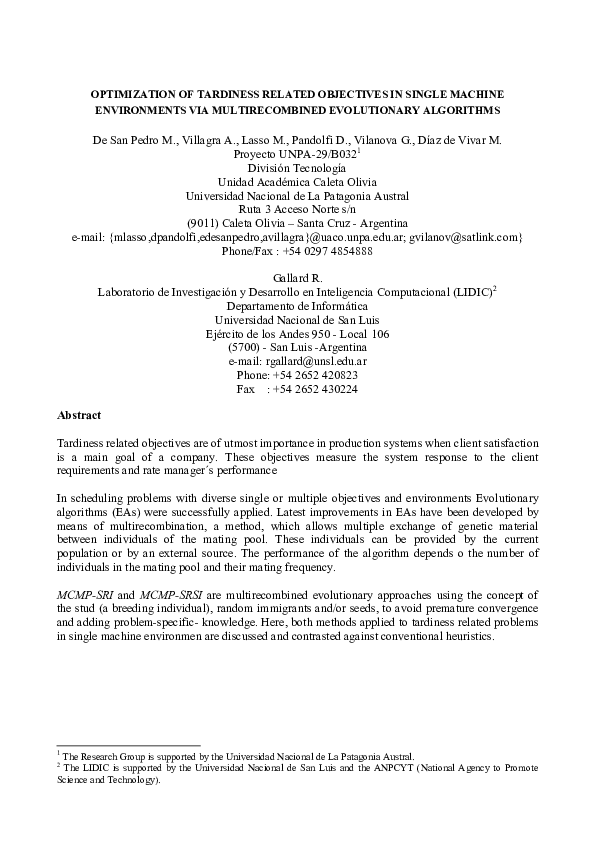 (PDF) Optimization of tardiness related objectives in single machine environments via ...