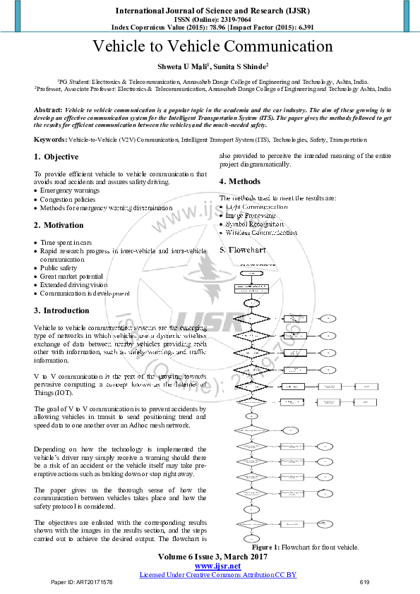 (PDF) Vehicle to Vehicle Communication