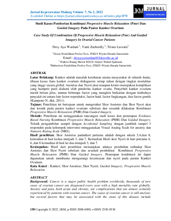 (PDF) Case Case Study Of Combination Of Progressive Muscle Relaxation ...