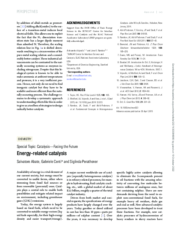 (PDF) Energy-related catalysis