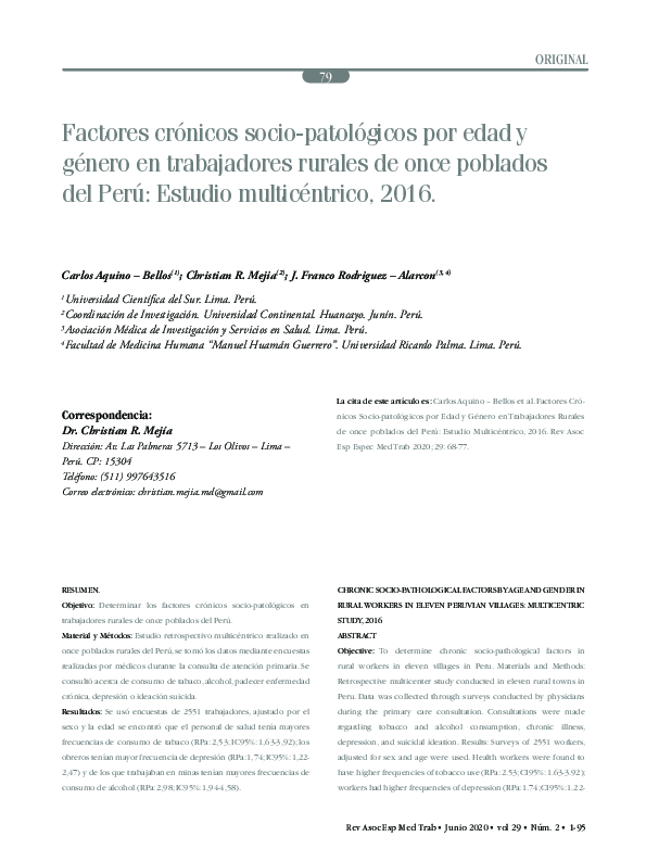 (PDF) Factores crónicos socio-patológicos por edad y género en ...