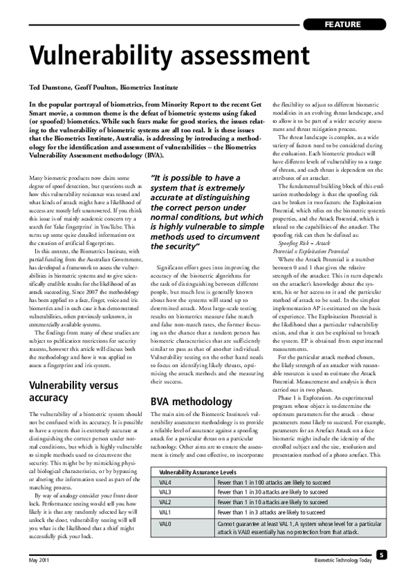 (PDF) Vulnerability assessment