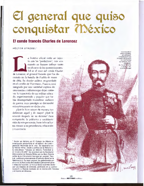 (PDF) "El general que quiso conquistar México. El conde francés Charles ...