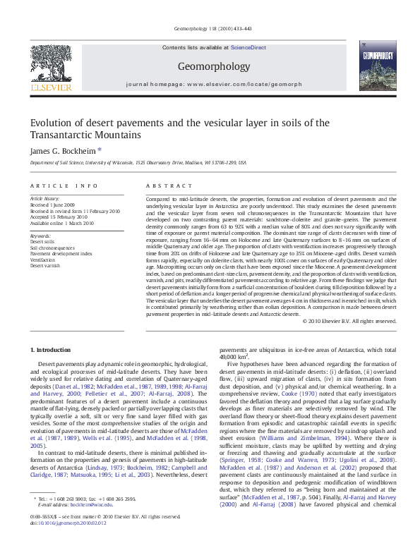 (PDF) Evolution of desert pavements and the vesicular layer in soils of ...
