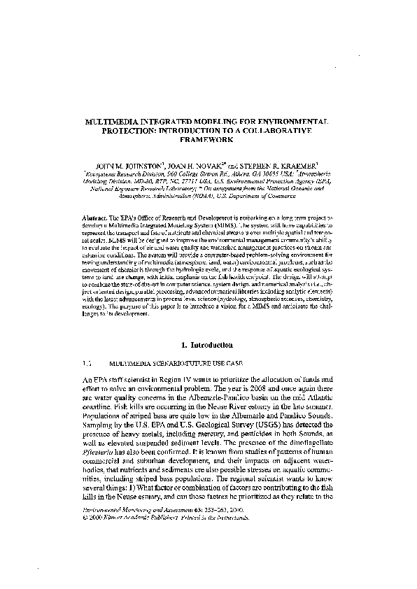 (PDF) Multimedia Integrated Modeling for Environmental Protection ...