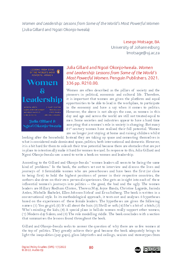 (PDF) Women and Leadership: Lessons from Some of the World’s Most ...